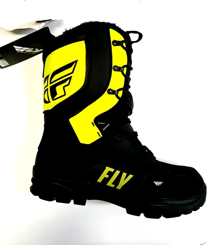 FLY RACING MARKER SNOWMOBILE BOOTS BLACK/GRAY/HI-VIS SIZE MEN'S 15. | eBay