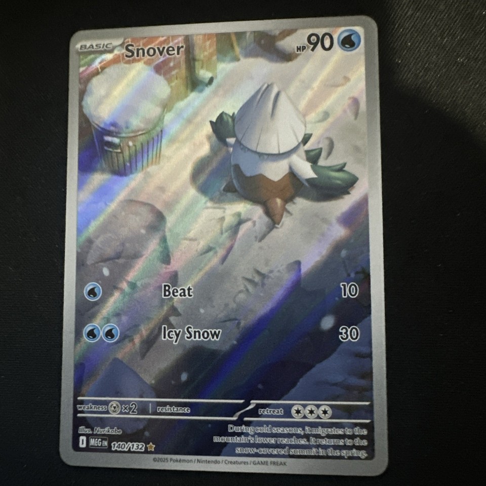 Snover 140/132 Full Art Holo Illustration Rare Pokemon Mega Evolution NM | eBay