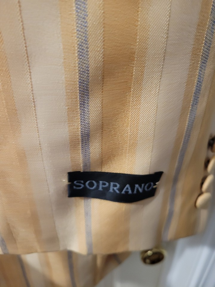 SOPRANO Floral Stripe Color 3pc Suit -- Jacket, Vest & Pants BRAND NEW ...