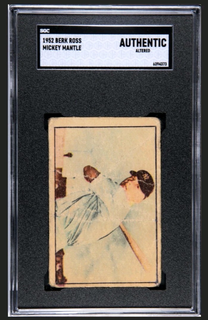 1952 Berk Ross Mickey Mantle SGC AUTHENTIC Altered (JUST GRADED ...