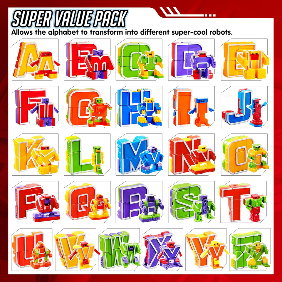 Alphabet Robots Toys for Kids, ABC Learning Toys, Alphabots, Letters ...