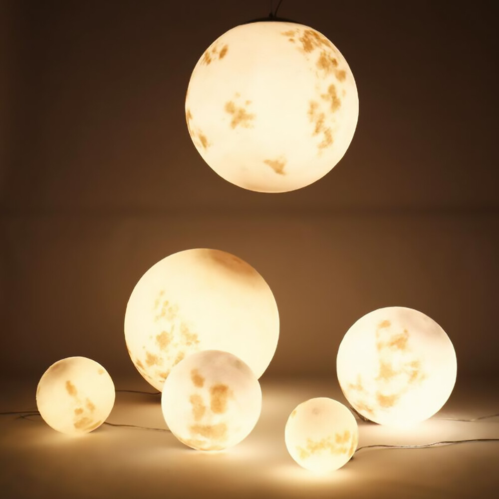 Acrylic Planet Pendant Lamp Bedroom LED Iron Light Globe Ceiling ...