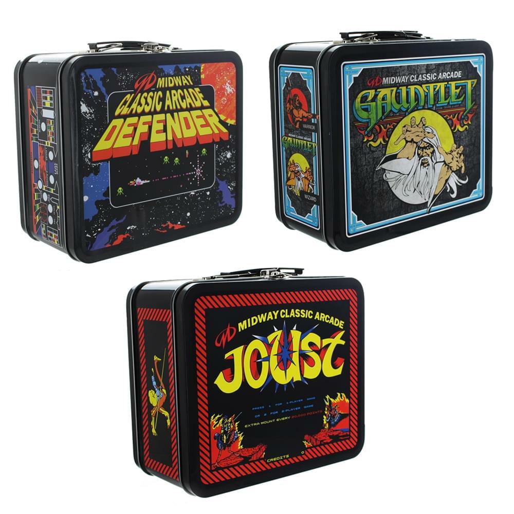 Classic Arcade Game Collectable Lunch Boxes and Mini Games