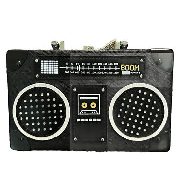 Crossbody Retro Boom Box Radio Mini Handbag Shoulder Messenger ...