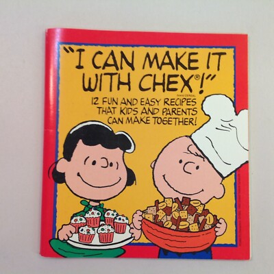 Vtg 1991 "I Can Make It With Chex!" Recipe Booklet Peanuts Charlie ...