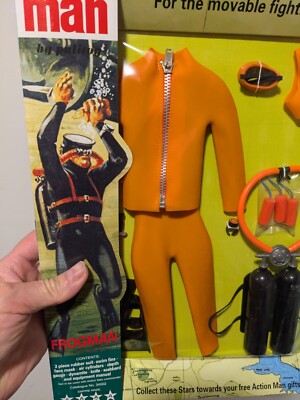 40th Anniv. Action Man Action Sailor Frogman orange SCUBA Suit Window ...