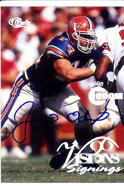 jason odom rookie rc draft auto autograph florida gators uf college ...