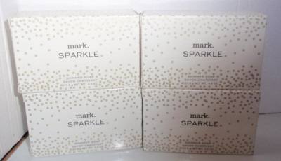 AVON MARK SPARKLE SHIMMER BAR SOAP 4.5 OZ X4 BARS BRAND NEW IN PACKAGE ...