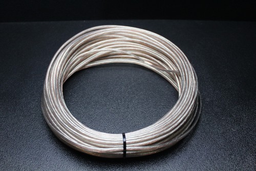 16 GAUGE CLEAR SPEAKER WIRE PER 10 FT AWG CABLE POWER GROUND STRANDED ...