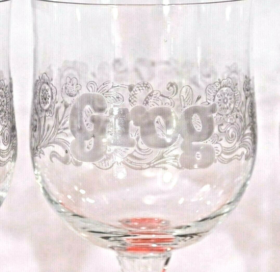 LOT of 6 VEBA GLAS Kristall W. Germany Crystal Stem Wine GROG Glasses 5 ...