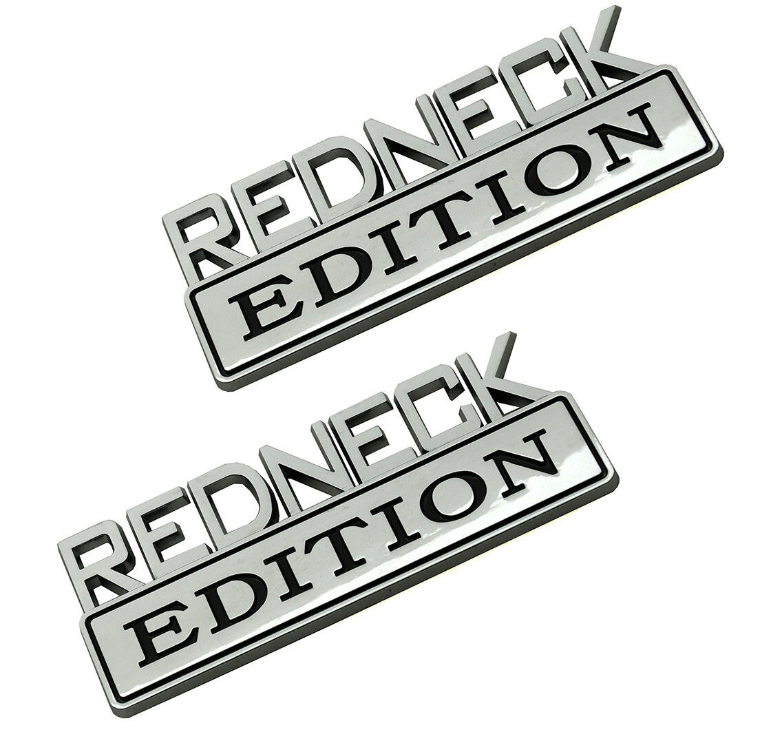 2pcs Small Redneck Edition Decals Sticker 3D Raised Letter Emblem ...