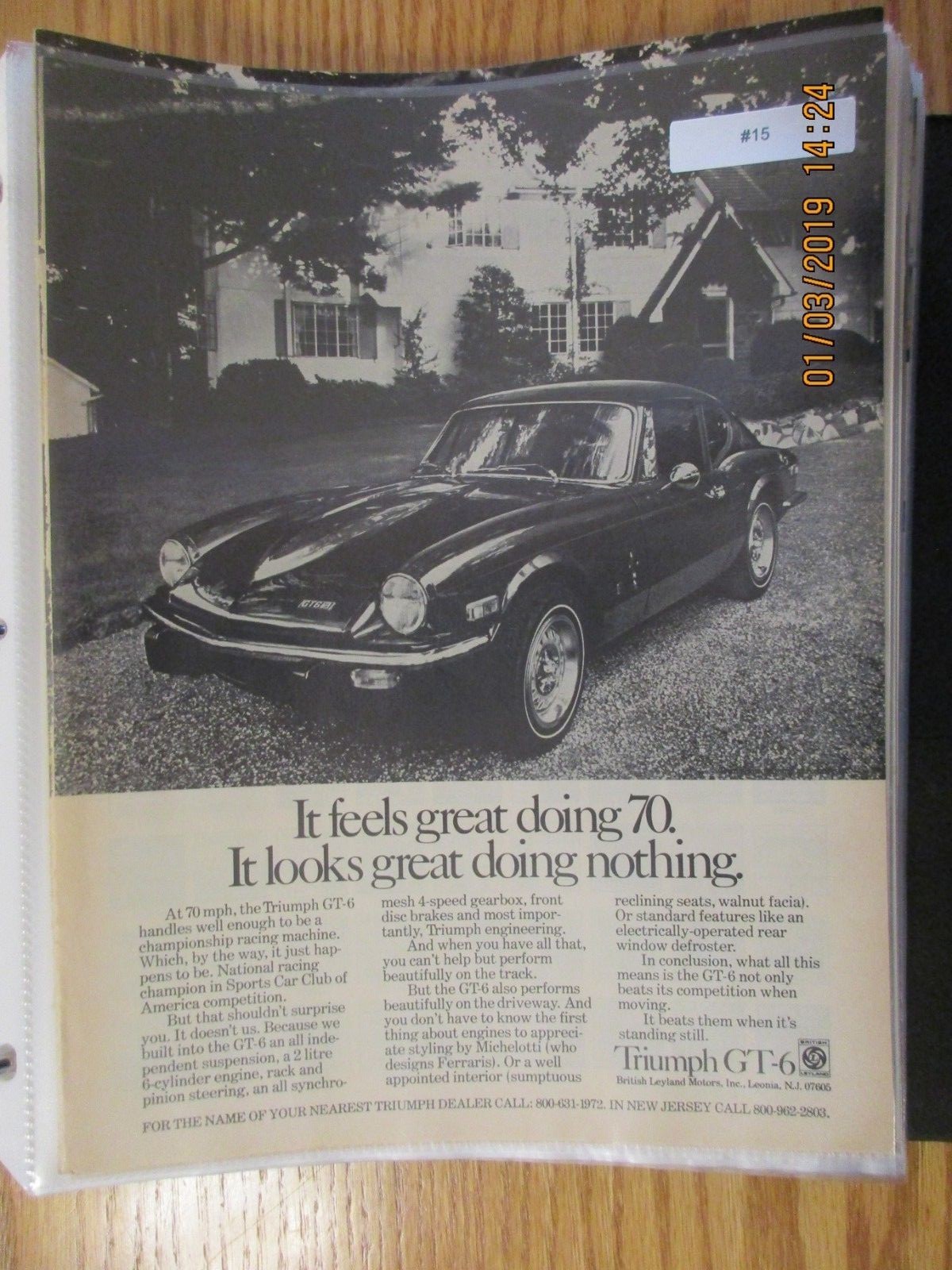TriumphAdv#57 Advertisement 1972 Triumph GT 6 Fastback | eBay