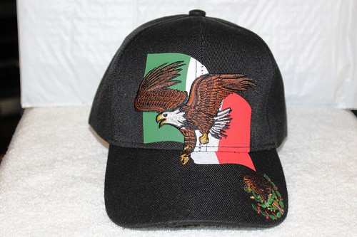EAGLE MEXICO MEXICAN FLAG BASEBALL CAP HAT ( BLACK ) | eBay
