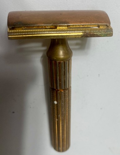 GILLETTE SAFETY RAZOR GOLD COLORED (1 OF 2) | eBay