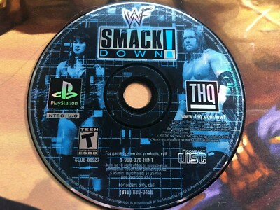 WWF SmackDown Wrestling (PlayStation 1, PS1) Disc Only - Tested Works ...