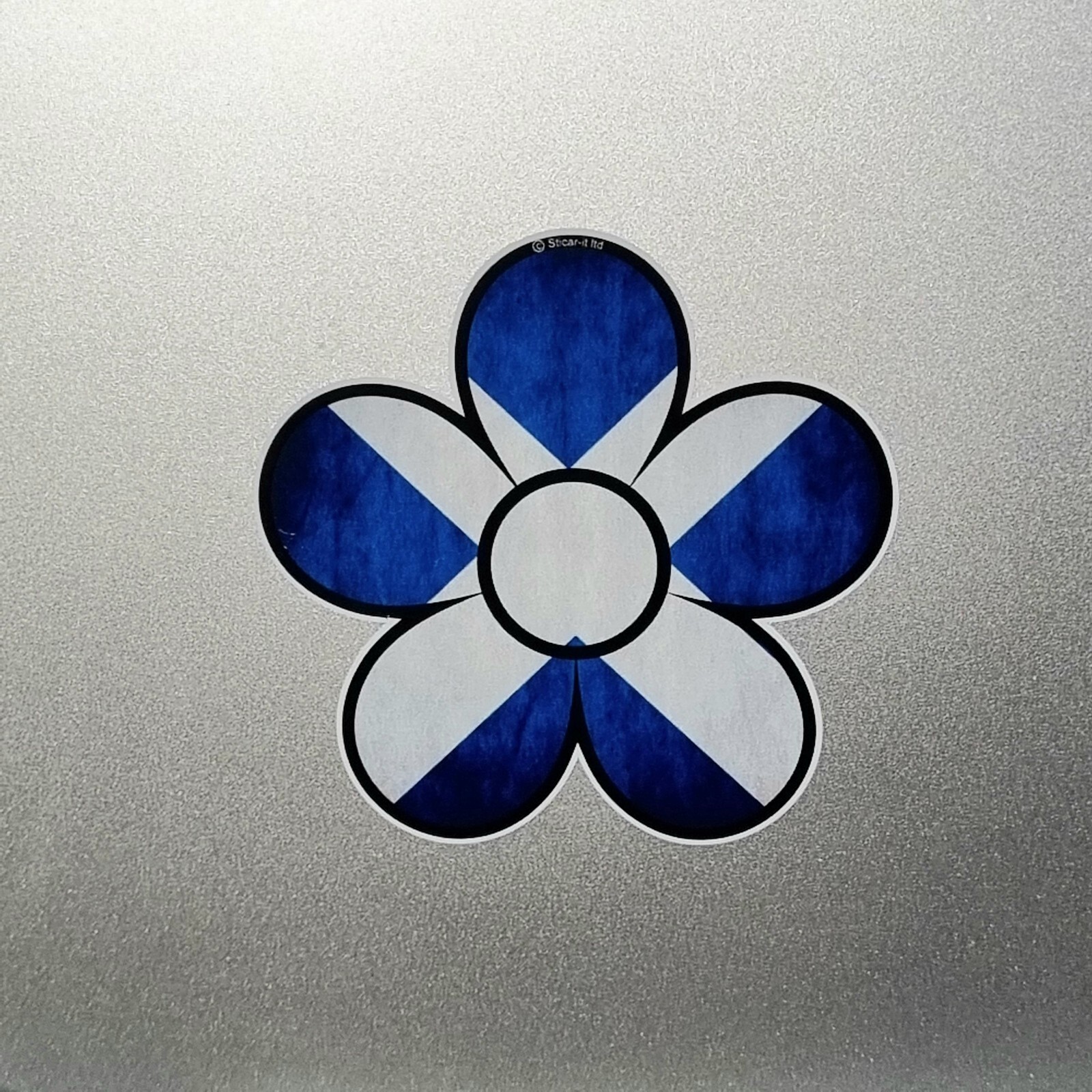 Scotland Scottish Saltire Flag Pretty Daisy Vinyl Sticker For Car Van ...