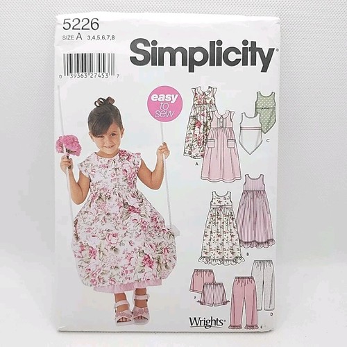 Simplicity 5226 Childs Dress Pants Top And Shorts Sewing Pattern Size 3 ...