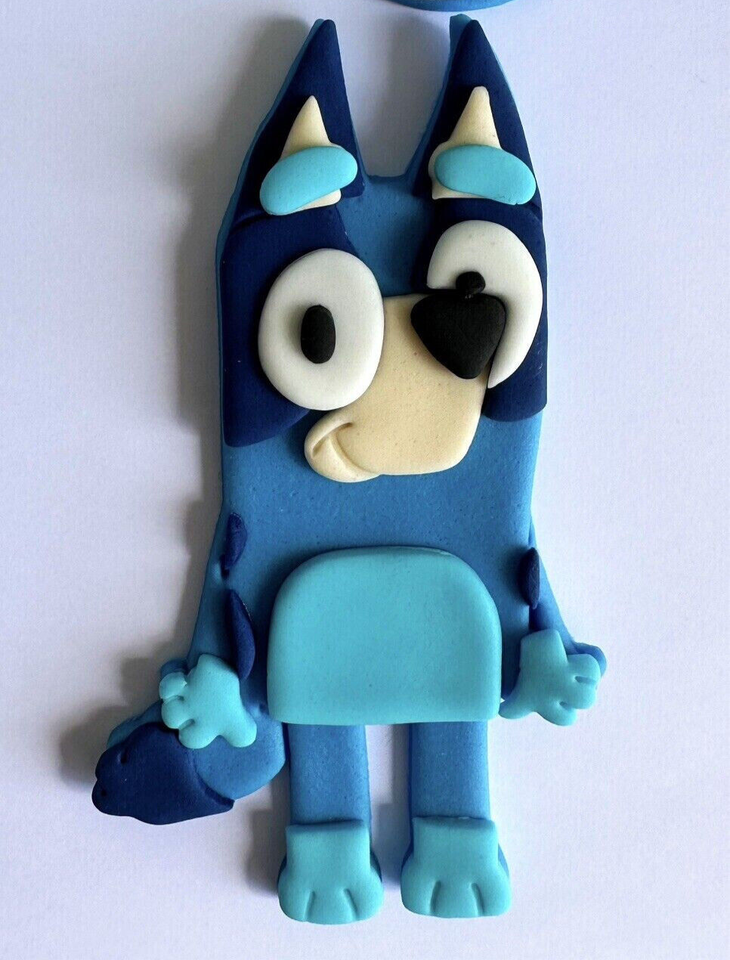 Edible Fondant Bluey and Bingo Cake Topper Fondant Sugar Paste ...