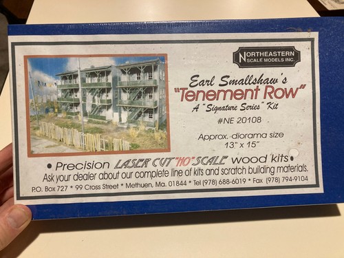 HO Scale Northeastern Scale Models Tenement Row Laser Cut Wood Building ...