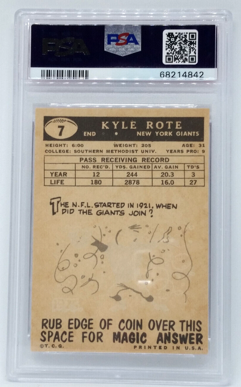 1959 Topps - #7 Kyle Rote for sale online | eBay