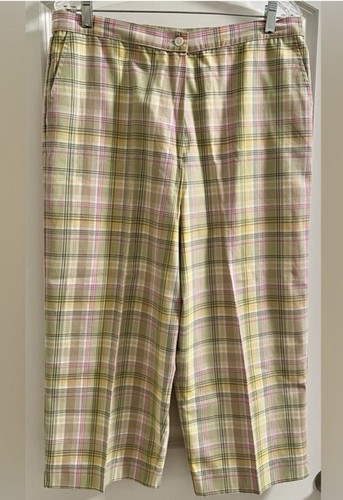 Alfred Dunner Pastel Plaid Capris Size 16 | eBay