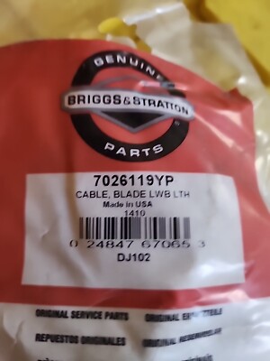 Briggs And Stratton 7026119YP Blade LWB LTH Cable Snapper | eBay
