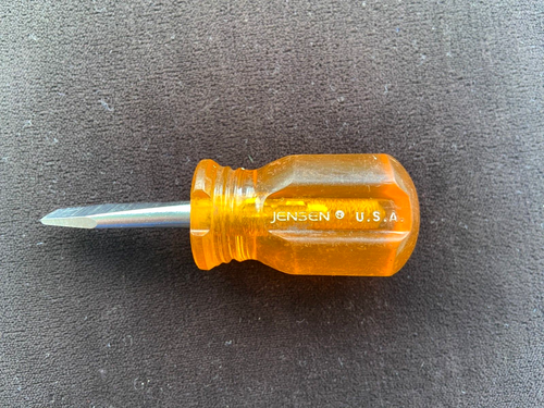 VINTAGE JENSEN STUBBY 368141 FLAT 1/4 SCREWDRIVER 1 3/8'' SHAFT OLD ...