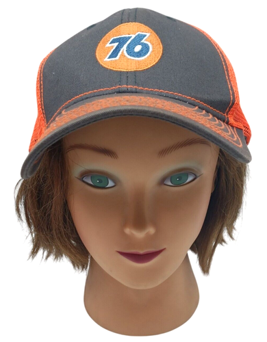 Union 76 Gas Trucker Hat Embroidered Logo Paramount Apparel orange Mesh ...