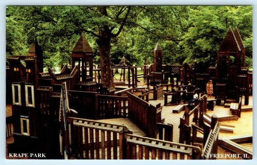 FREEPORT, Illinois IL ~ Krape Park KIDS KASTLE c1990s Stephenson County ...