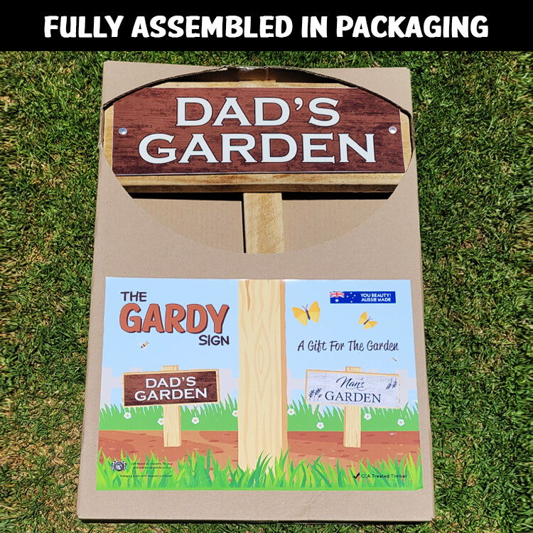 Hand made Garden Stake Sign Custom Wood Personalised Timber Gift ...