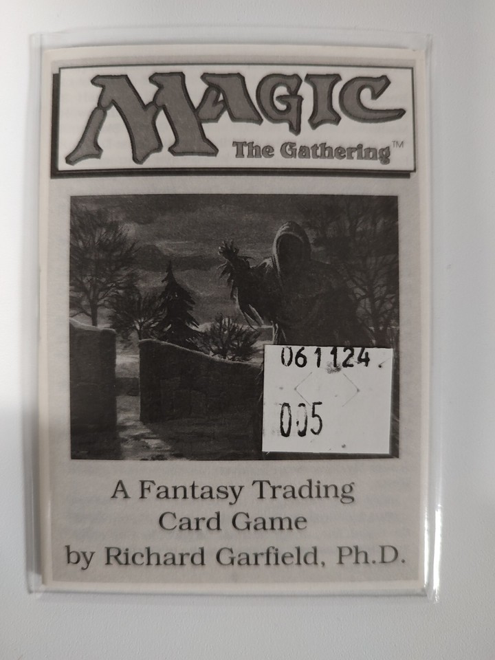 MAGIC THE GATHERING MTG EMPTY ALPHA STARTER DECK BOX WITH RULEBOOK NM U ...