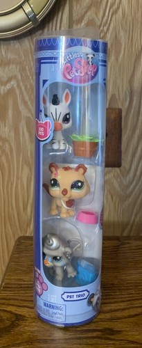 Littlest Pet Shop Zoo Pals PET TRIO LPS Zebra Lion Monkey Series 2 NIB ...