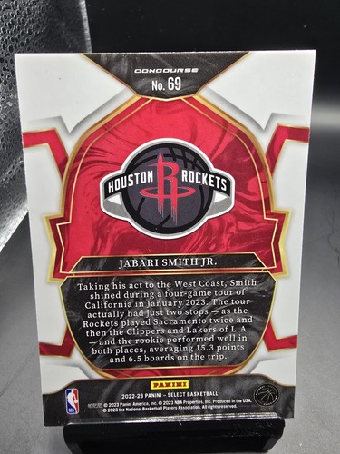 2022-23 Panini Select Jabari Smith Jr Concourse Rookie RC #69 - Houston ...