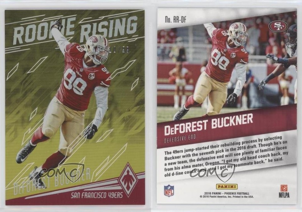 2016 Panini Phoenix Rookie Rising Yellow 10/99 DeForest Buckner #RR-DF ...