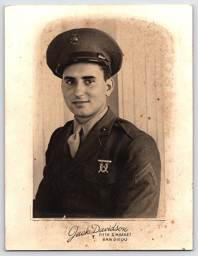 VINTAGE REAL PHOTO MILITARY PHOTOGRAPH WW2 USA MARINE MAN SOLDIER ...