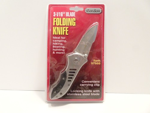 Gordon 3 1/16" Folding Blade Knife New 97668 Harbor Freight Camping ...