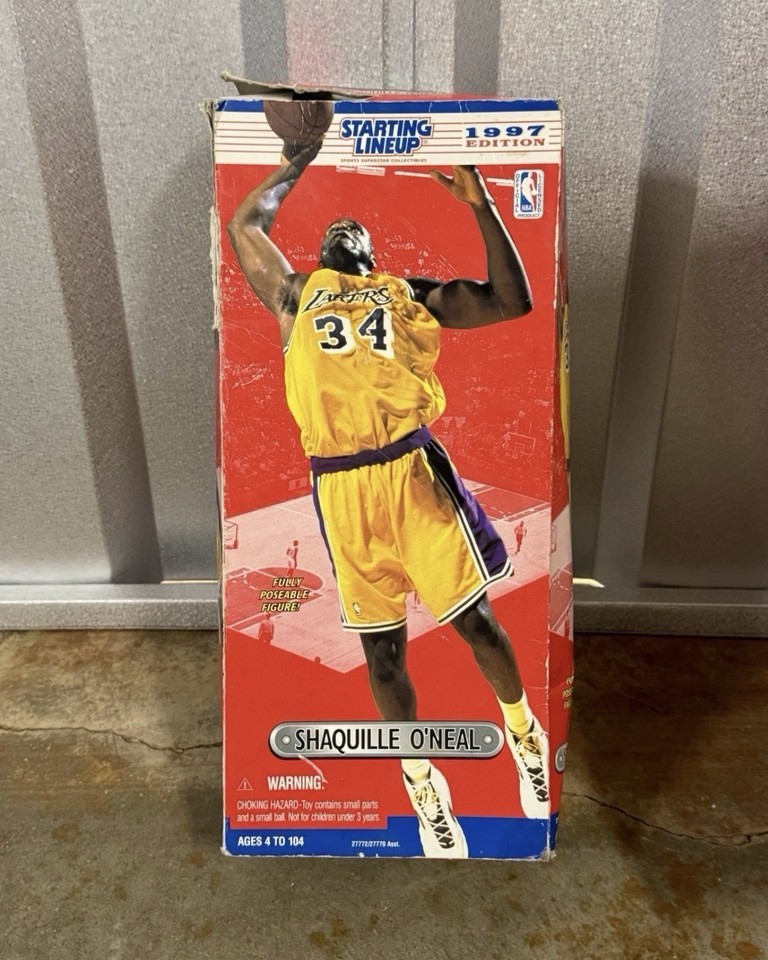1997 NBA Shaq Shaquille O'Neal 12" Starting Lineup LA Lakers Poseable ...