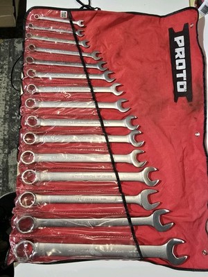 🇺🇸 PROTO 15pc 5/16” - 1-1/4” Combination Wrench Set SAE Anti-Slip ...