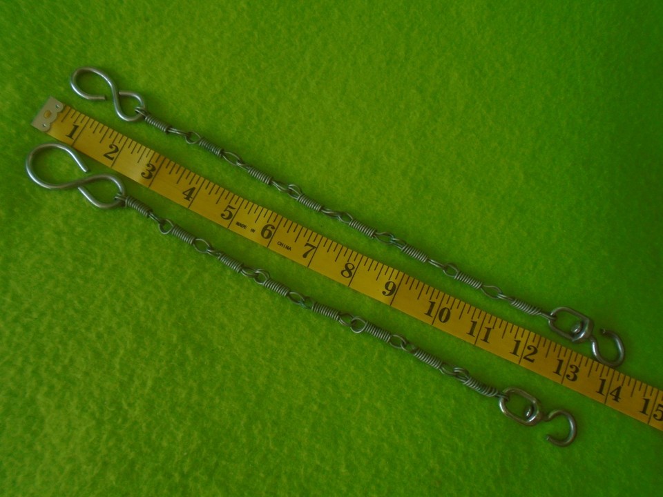 GREAT Vintage Wrapped Link Style REIN CHAINS~SWIVEL & Hook Ends~Vaquero ...