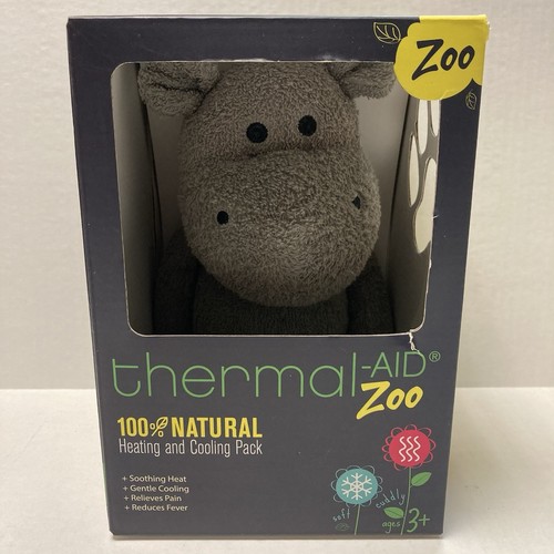 NEW! Thermal AID Zoo Happy The Hippo 100% Natural Heating And Cooling ...