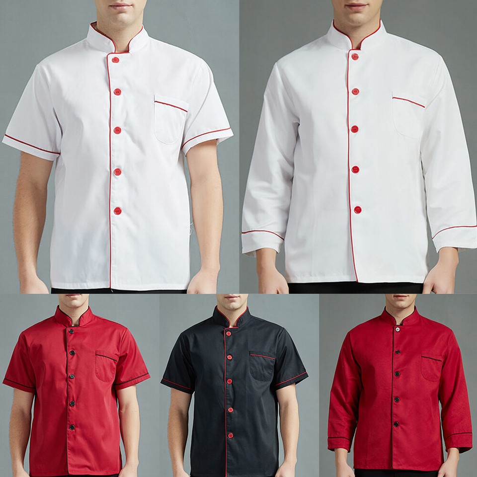 Men Women Kitchen Wear Waiter Bakery Uniform Chef Restaurant Jacket ...