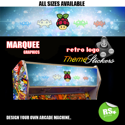 Retropie Arcade Artwork Marquee Stickers Graphic / Laminated All Sizes ...