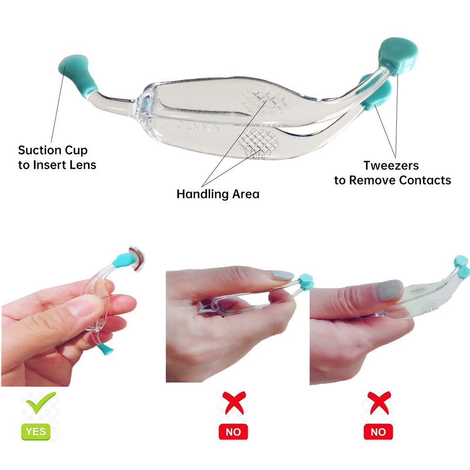 Soft Contact Lenses Remover and Insertion Tool Contact Tweezers and ...