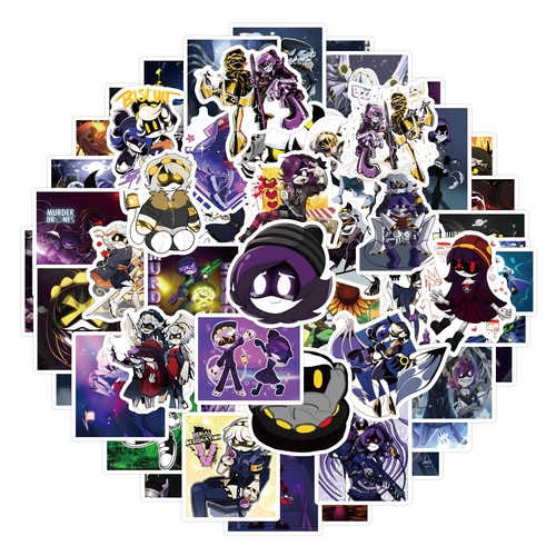 LOT of 10 MURDER DRONES stickers fandom TV show characters decals UZI ...