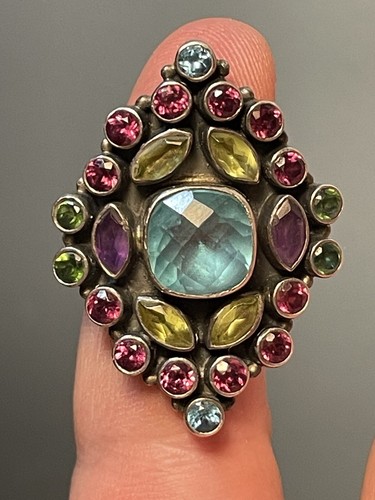 Nicky Butler Multi Gemstone Sterling Silver Ring Size 5 *See Photos ...