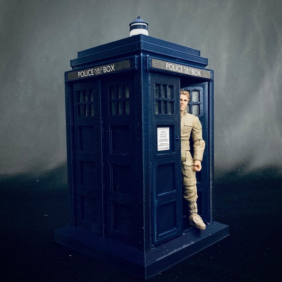 Custom 3D printed Police Box for 3.75 Inch (1:18) Figure Diorama | eBay