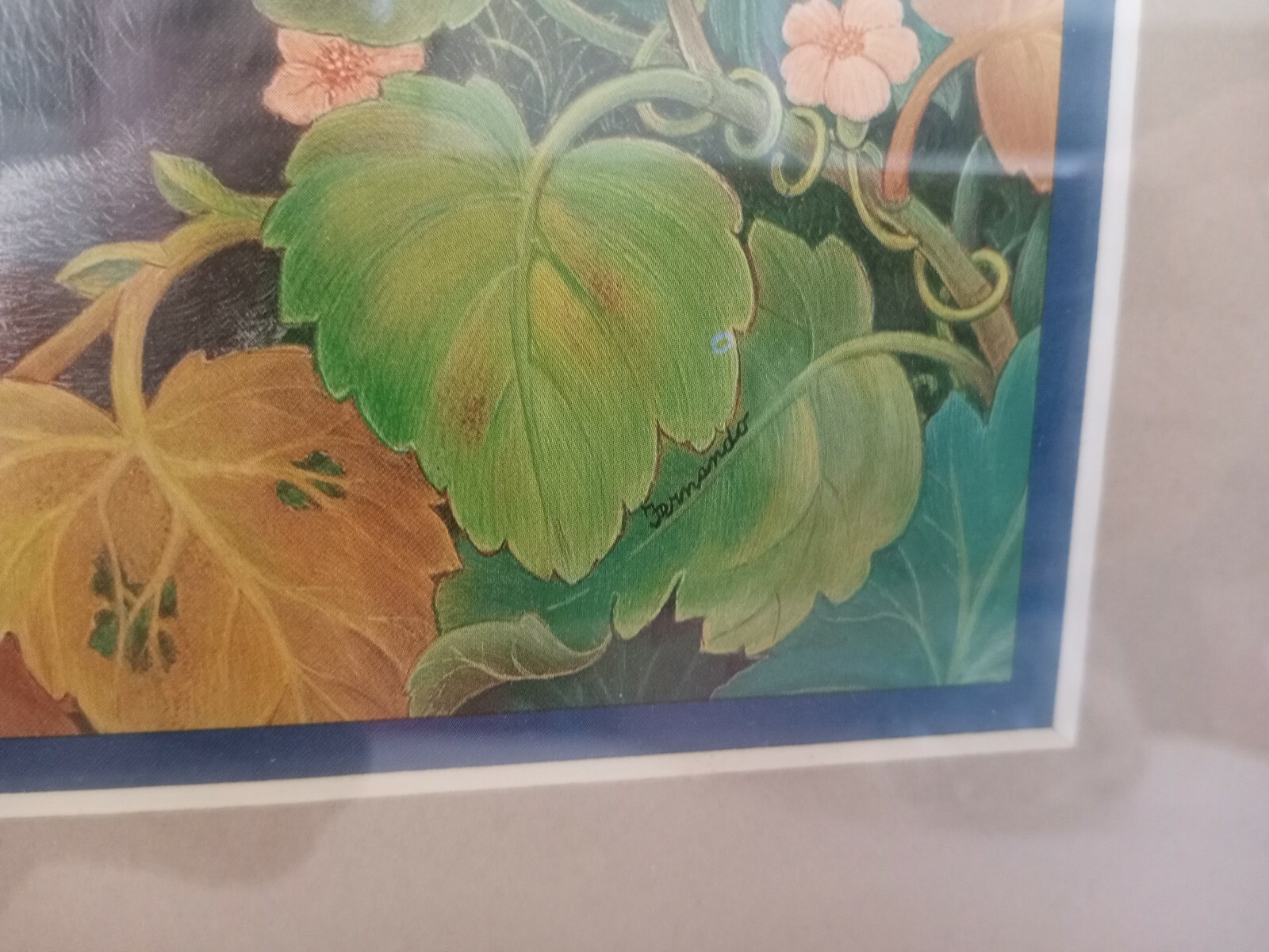 Vintage HALLMARK 1987 Framed Cat Print Signed Fernando | eBay