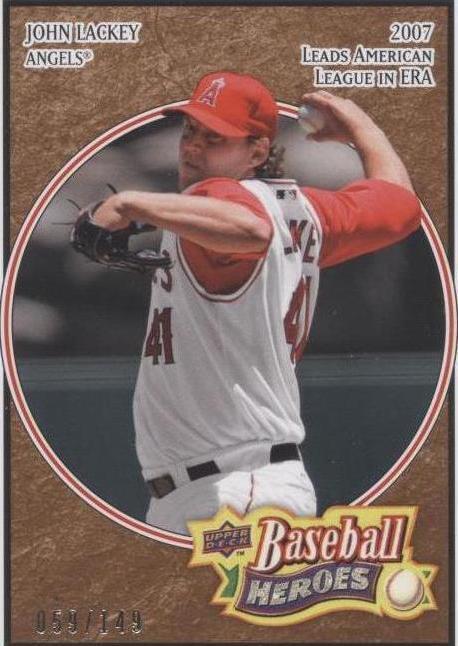 2008 Upper Deck Baseball Heroes - John Lackey #85 Brown /149 for sale ...