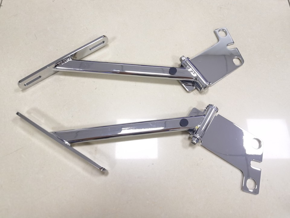 Chrome Passenger Armrests Arm Rest w/Black Pads For Honda Goldwing 1500 ...