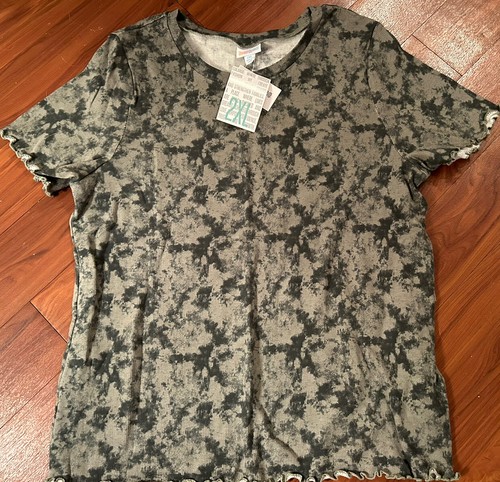 LulaRoe Kelly Shortsleeve Top Olive Green NWT 2XL | eBay